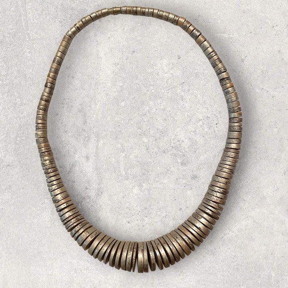 Jewelry | Rare Ethnic Silver Wood Bead Necklace | Poshmark